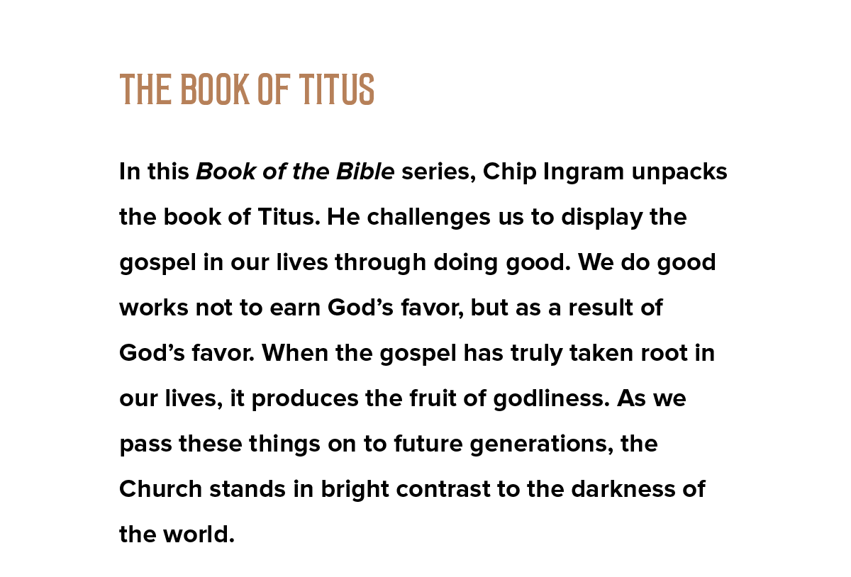 The Book of Titus with Chip Ingram